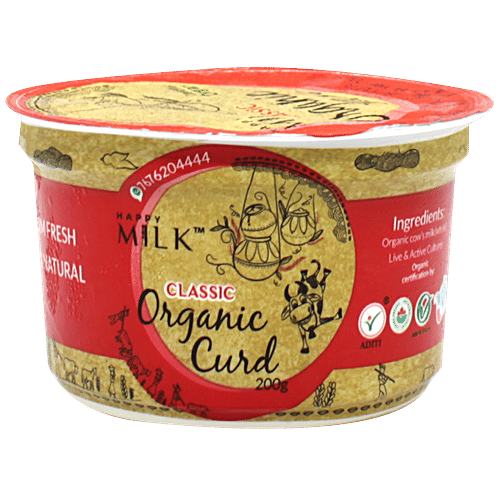 Buy Happy Milk Organic Set Curd Online at Best Price of Rs 35 - bigbasket
