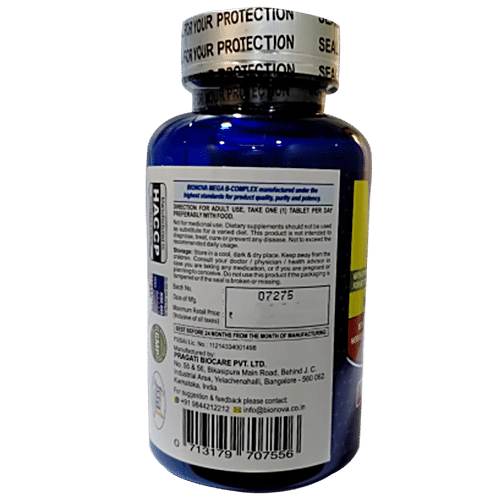 Buy Bionova Mega B Complex Tablets - With Choline & Inositol Online at ...