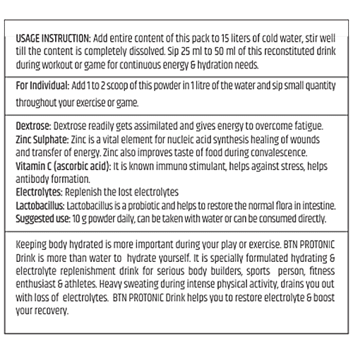 Buy BTN Sports Protonic Instant Energy Booster - Watermelon Flavour ...