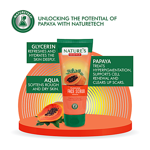 Buy Natures Essence Flawless Face Scrub - Papaya Online at Best Price ...