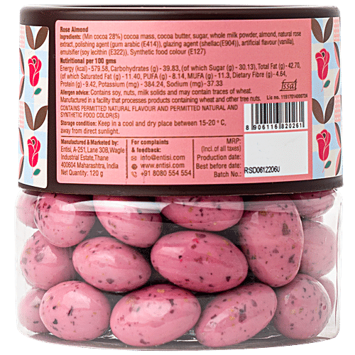 Buy Entisi Rose Almonds Dragees - Chocolate Coated Online at Best Price ...
