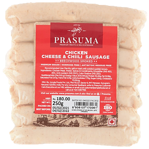 Buy Prasuma Chicken Cheese & Chilli Sausage Online at Best Price of Rs ...