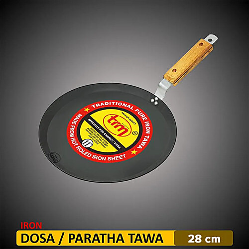 Buy Trm Classic HOT Roll Traditional Pure Iron Flat/Dosa Tawa - With ...
