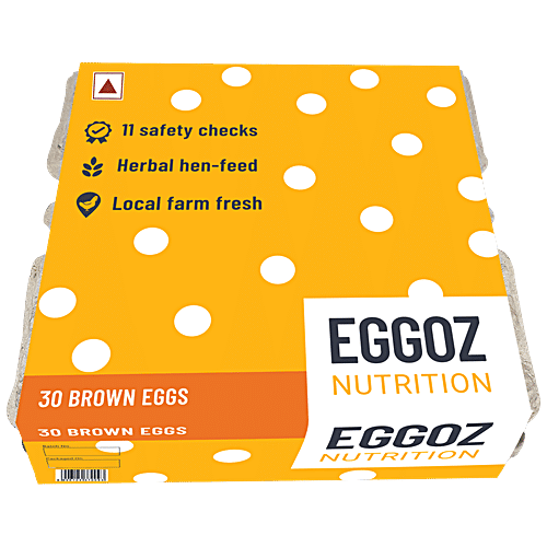 Buy Eggoz Brown Farm Fresh Eggs - High Bio Available Protein With No DDGS, Hormone Or Steroids ...