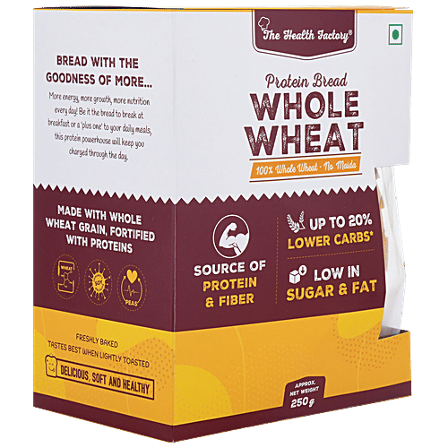 Buy The Health Factory Protein Bread - Whole Wheat, No Maida Online at ...