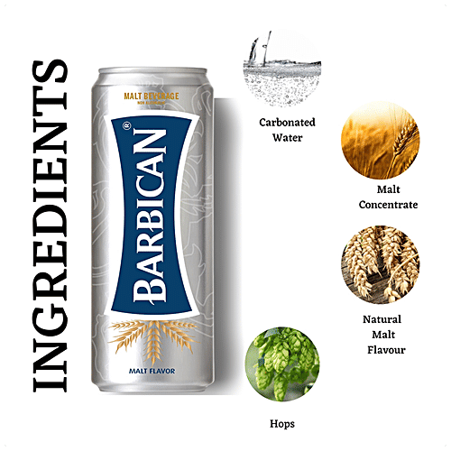Buy Barbican Non-Alcoholic Beer Can - Beverage, Malt Flavour Online at ...
