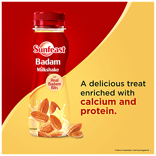 Buy Sunfeast Badam Milkshake - With Real Almond Bits, Thick & Creamy ...