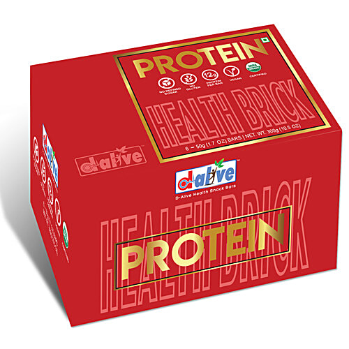 Buy D-Alive Health Brick - Protein, Plant Based Nutrition Snack Bars ...