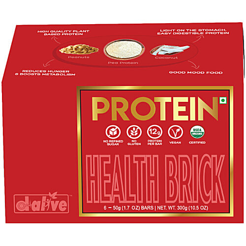 Buy D-Alive Health Brick - Protein, Plant Based Nutrition Snack Bars ...