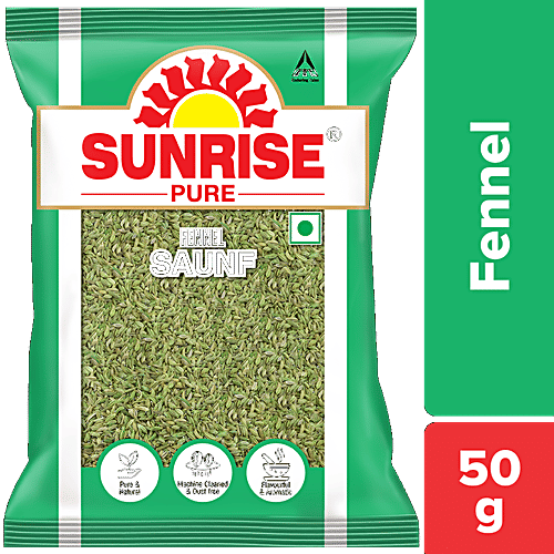 Buy Sunrise Pure Fennel/Saunf - Whole Spice Online at Best Price of Rs ...