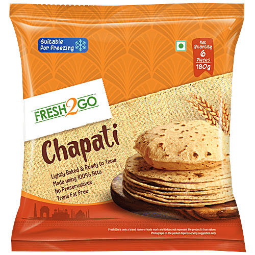 Buy FRESH2GO Whole Wheat Chapati Online at Best Price of Rs 40 - bigbasket