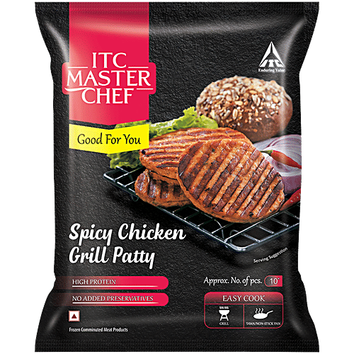 Buy ITC Master Chef Spicy Chicken Grill Patty - Non-Veg Frozen Snack ...