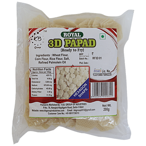Buy Royal 3d Papad - Hexagon Shape Online at Best Price of Rs 45 ...