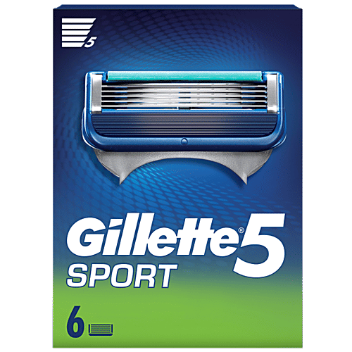 Buy Gillette Sport Razor Cartridges - Smooth Finish, Provides Aqua Grip ...