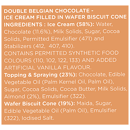 Buy Havmor Ice Cream - World Cone, Double Belgian Chocolate Online at ...