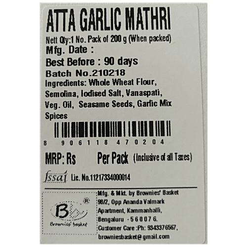 Buy Brownies Basket Atta Garlic Mathri Online at Best Price of Rs 100 ...