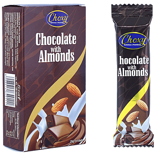 Buy choxy Chocolate With Almonds Bar Online at Best Price of Rs 180 ...