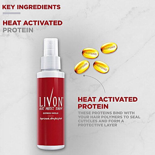 Buy Livon Heat Protect Serum Salon Finish Combo - (100 ml x 2) & Syska ...