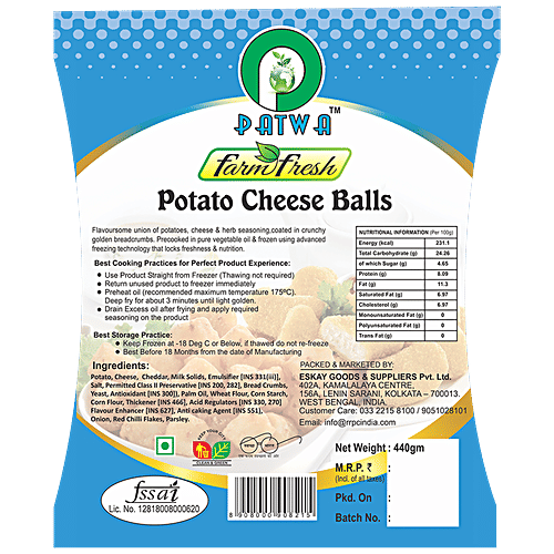 Buy Patwa Farm Fresh Potato Cheese Balls Online at Best Price of Rs 240 ...