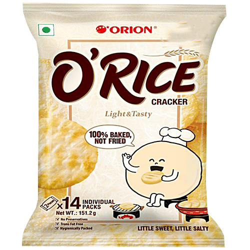 Buy Orion O'Rice Cracker - Light & Tasty, Baked Not Fried Online at ...