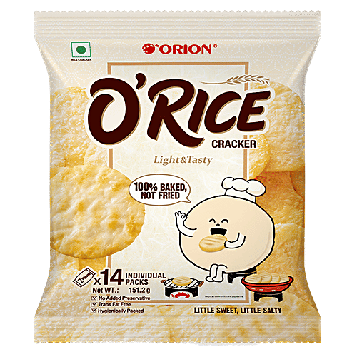 Buy Orion O'Rice Cracker - Light & Tasty, Baked Not Fried Online at ...