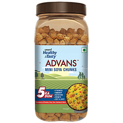 Buy Emami Healthy & Tasty Advans Mini Soya Chunks Online at Best Price ...