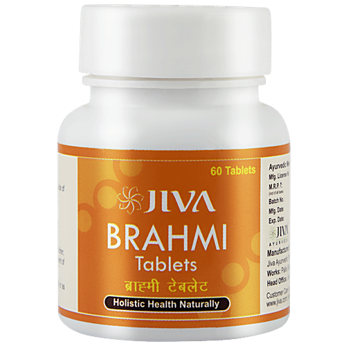 Buy Jiva Ayurveda Brahmi Tablet - For Gaining Holistic Health Naturally ...