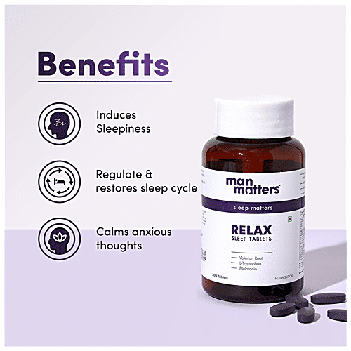 Buy Man Matters Relax Sleep Tablets - Infused With Melatonin, Helps ...