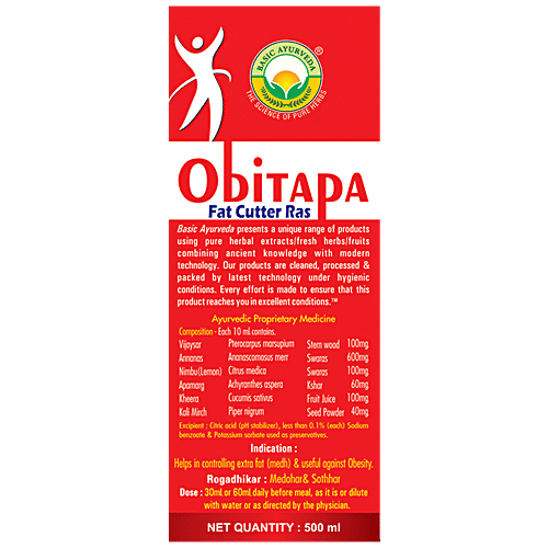 Buy Basic Ayurveda Obitapa/Fat Cutter Juice - 100% Organic, Reduces ...