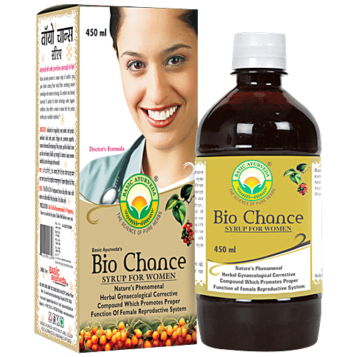 Buy Basic Ayurveda Bio Chance Syrup - For Menstruation, Bodyache , Skin ...