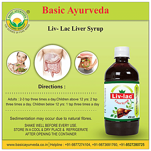 Buy Basic Ayurveda Liv- Lac Liver - Relieves Fatty Liver & Other Liver ...
