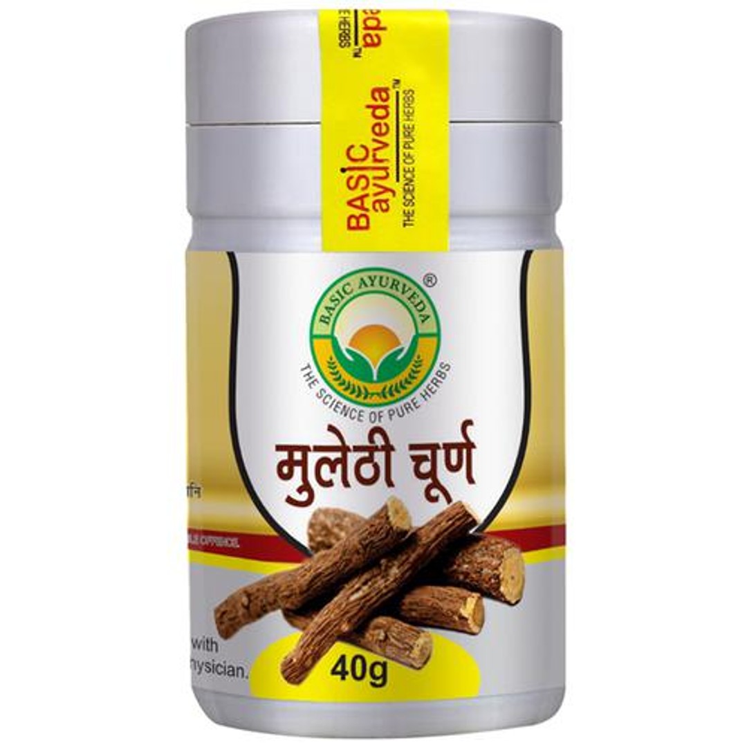 Buy Basic Ayurveda Mulethi Churna Powder - Immunity Booster, Manages ...