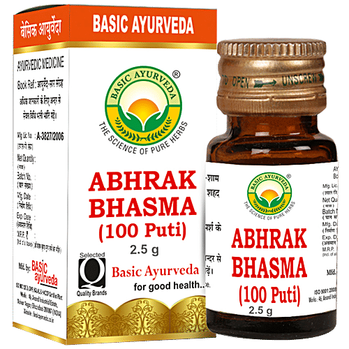 Buy Basic Ayurveda Abhrak Bhasma 100 Puti - Helpful For Liver Related ...