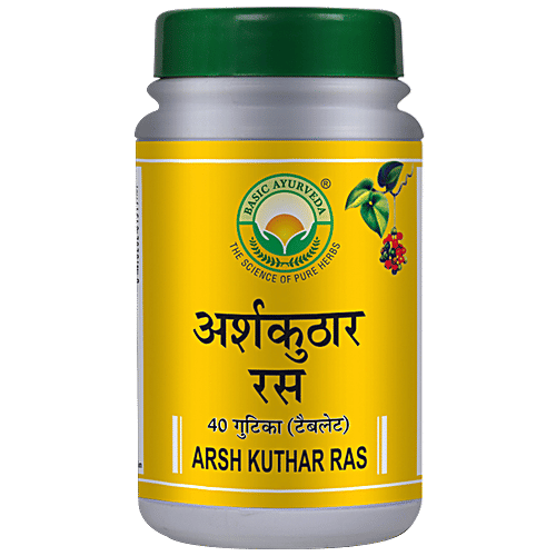 Buy Basic Ayurveda Arsh Kuthar Ras Tablets - For Treating Piles ...