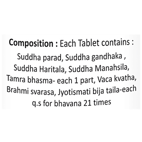 Buy Basic Ayurveda Smriti Sagar Ras Tablets - Memory Booster & Stress ...