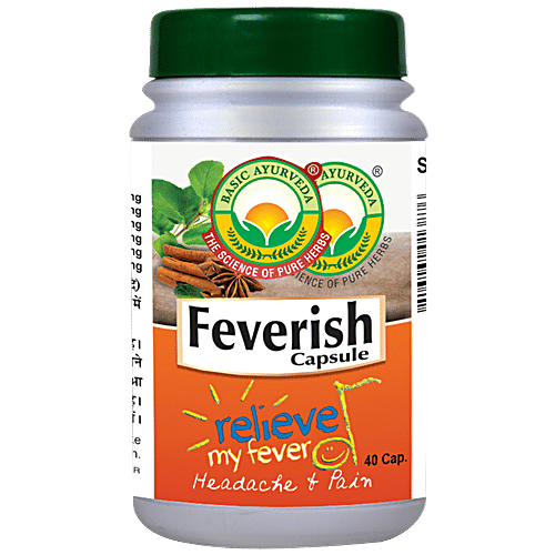 Buy Basic Ayurveda Feverish Capsules - Relieves Fever, Viral Infections ...