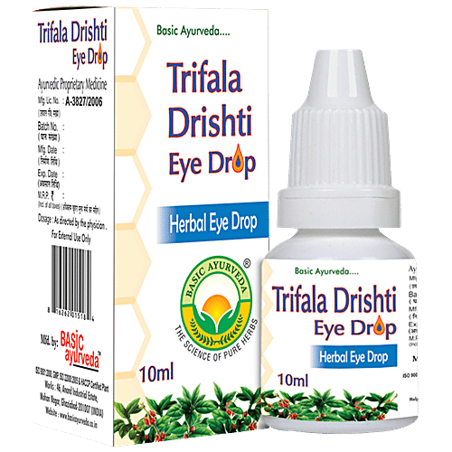 Buy Basic Ayurveda Herbal Eye Drops - Trifala Drishti, Useful For Eye ...