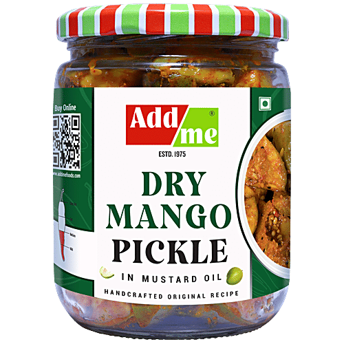 Buy Add Me Dry Mango Pickle in Very Less Mustard Oil Glass Jar Online ...