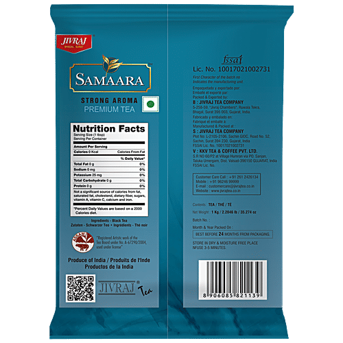 Buy Jivraj Samaara Black Tea - Premium, Strong & Aromatic, Boosts ...