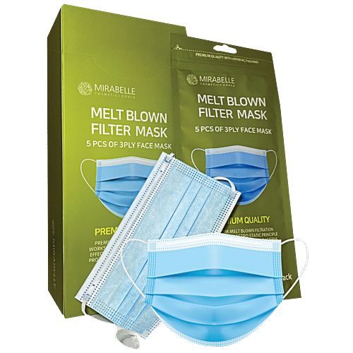 Buy Mirabelle Disposable Face Mask - Melt Blown, 3 Ply Online at Best ...