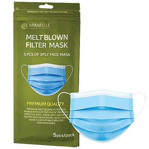 Buy Mirabelle Disposable Face Mask - Melt Blown, 3 Ply Online at Best ...