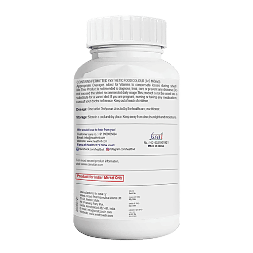 Buy Healthvit Cenvitan Multivitamin & Multimineral Tablets - For Men ...
