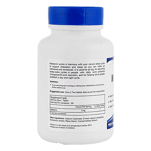 Buy Healthvit Health Supplement Tablets - Melatonin, 5 mg Online at ...