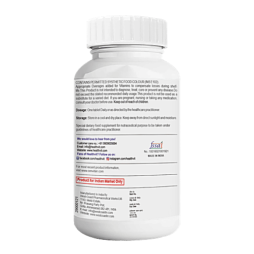 Buy Healthvit Cenvitan Adults 50+ Multivitamin & Multimineral Tablets ...