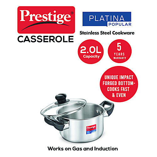 Buy Prestige Casserole - Platina Popular Stainless Steel | 180 mm ...