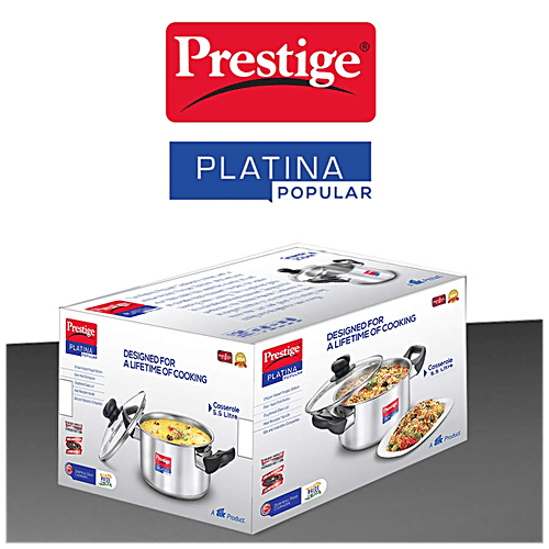 Buy Prestige Casserole - Platina Popular Stainless Steel | 240 mm ...