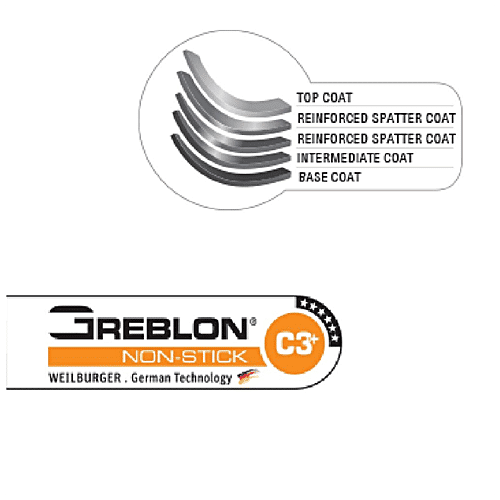 Buy Prestige Omega Deluxe Granite Aluminum Non-Stick Cookware Set ...