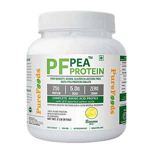 Buy PureFoods PF Pea Protein Isolate - Banana Flavour Online at Best ...