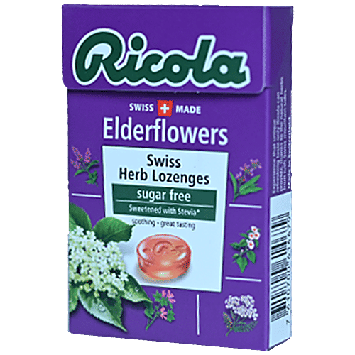 Buy Ricola Swiss Herb Lozenges - Elderflowers, Sugar-free, Soothing, Great Taste Online at Best ...