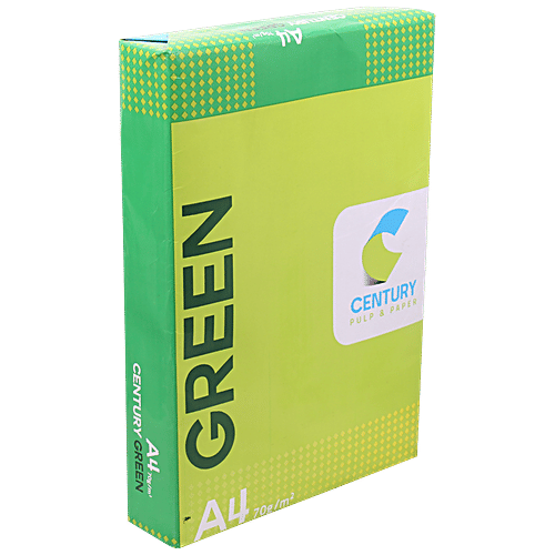 Buy Century Green A4 Sized 1 Reams Copier Paper - 70 GSM, White Online ...